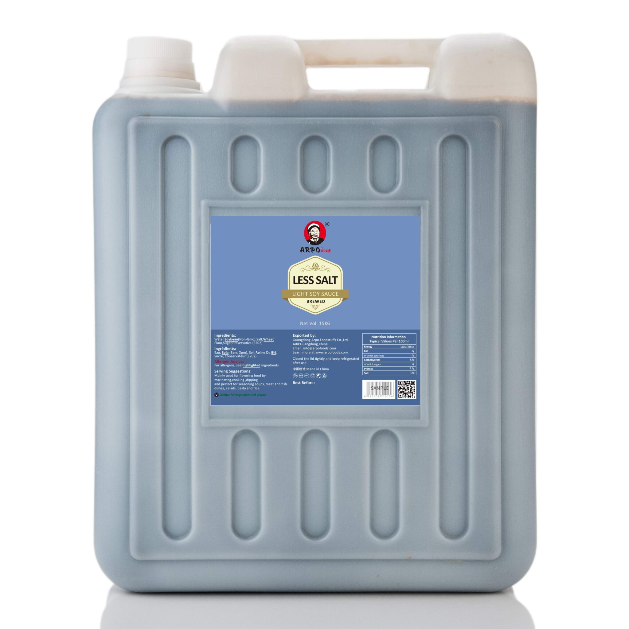15kg Less Salt Light Soy Sauce - ARPO FOODSTUFFS